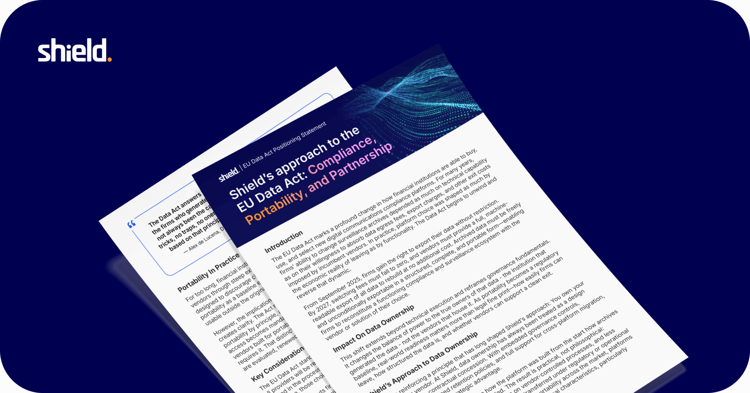 The EU Data Act: Compliance, Portability, and Choosing Shield | Shield